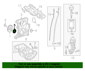270-010-00-68 - Rear Main Seal Retainer 2014-2023 Mercedes-Benz ...