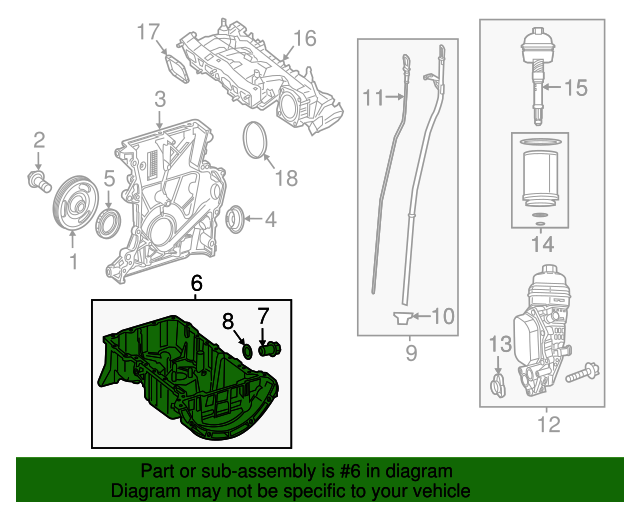 270-010-76-00 - Engine Oil Pan 2014-2020 Mercedes-Benz ...