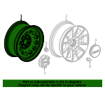 2019-2022 GMC Sierra 1500 Wheel, Alloy 23376226 | GMPartsDirect.com