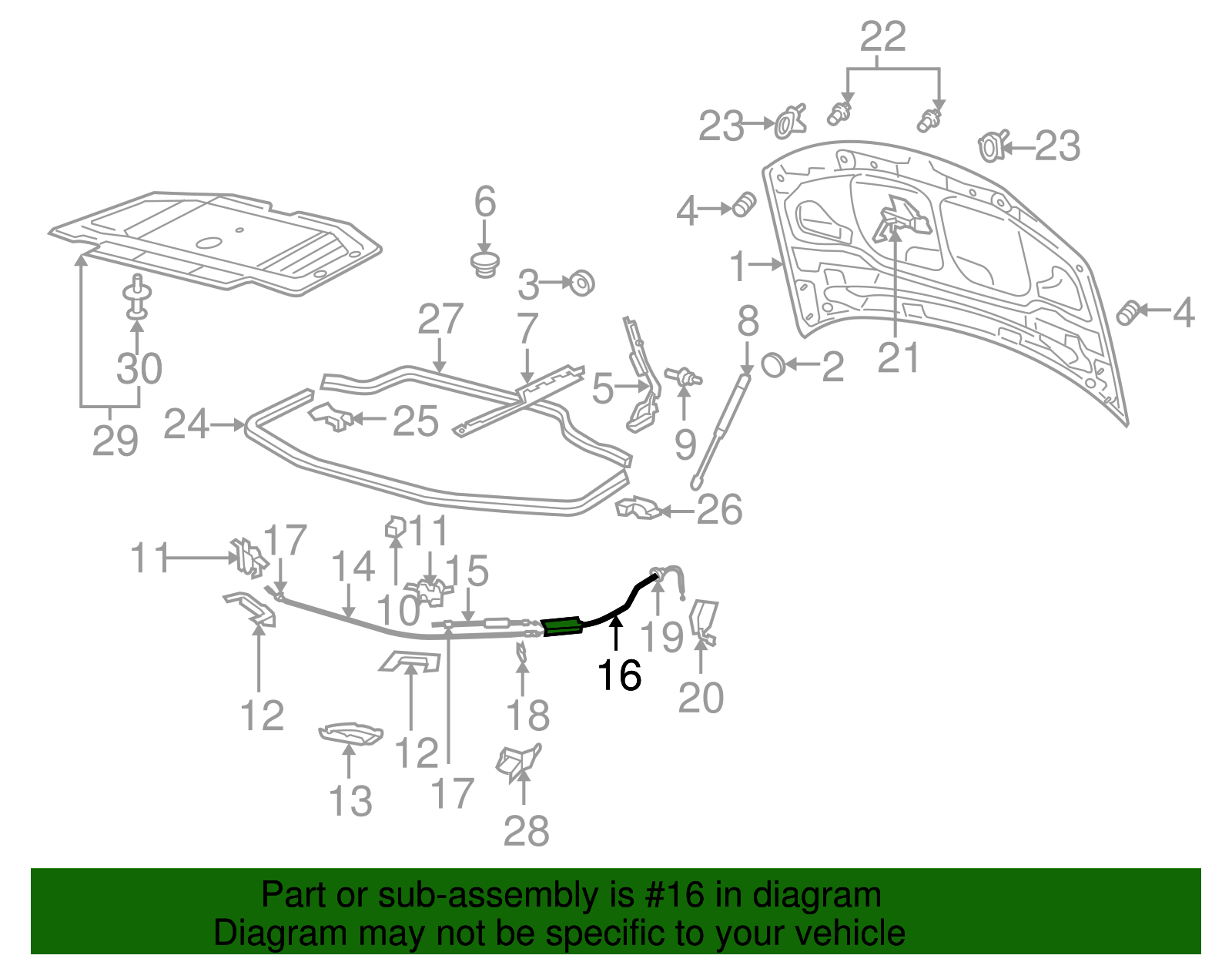 4E0-823-543-A - Release Cable 2004-2010 Audi | Audi OEM Parts