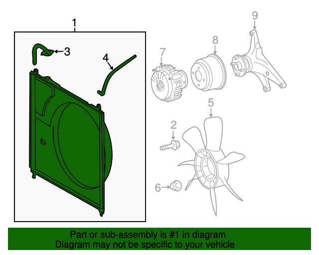 16711-0S011 - Fan Shroud - 2007-2021 Toyota | OEM Genuine Toyota Parts