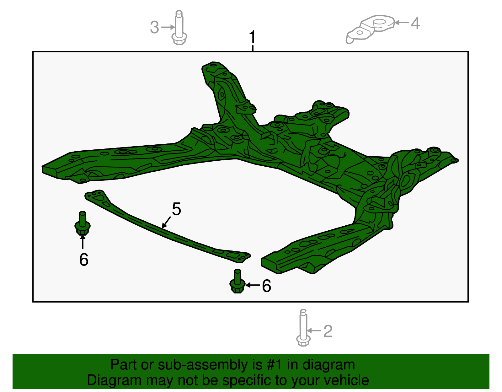 OEM 2017-2022 Honda CR-V Sub-Frame, Front 50200-TLA-R53 | Honda ...