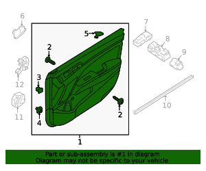 Hyundai - 82306-F3580-TR8 - Door Trim Panel - 2019-2020 Hyundai Elantra ...