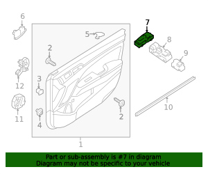 Genuine Window Switch for 2017-2023 Hyundai Elantra | Part# 93575-F2000 ...