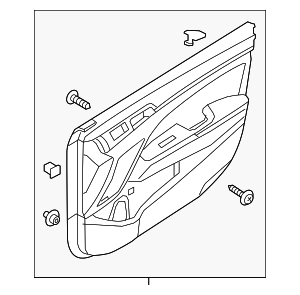 Hyundai - 82306-F3580-TR8 - Door Trim Panel - 2019-2020 Hyundai Elantra ...