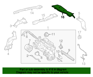 2014-2019 Toyota Highlander Cooling Duct 62973-0E030 | Toyota Parts Center