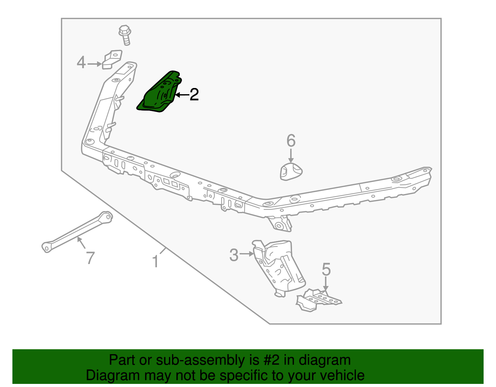 22824813 - Driver Side Engine Compartment Panel Extension 2014-2019 ...