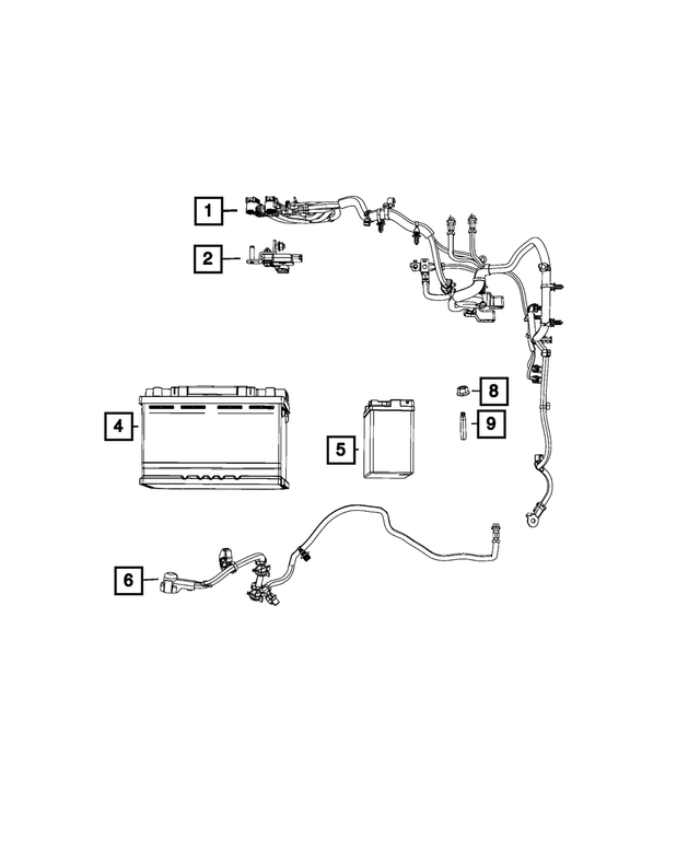 2019-2020 Jeep Battery Wiring 68410672AG | Mopar Online Parts