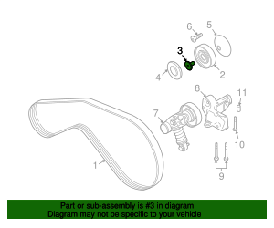 2007-2009 Volkswagen Touareg Idler Pulley Screw WHT001100 | QuirkParts