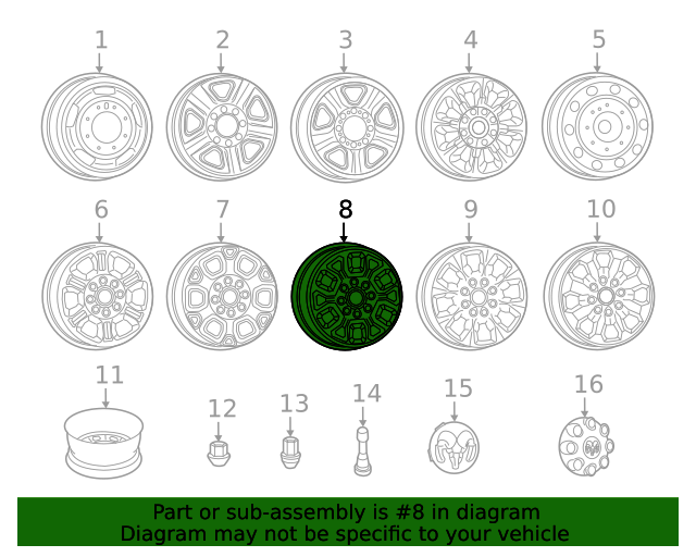 2019-2020 Ram Wheel 6MS031UWAA | TascaParts.com