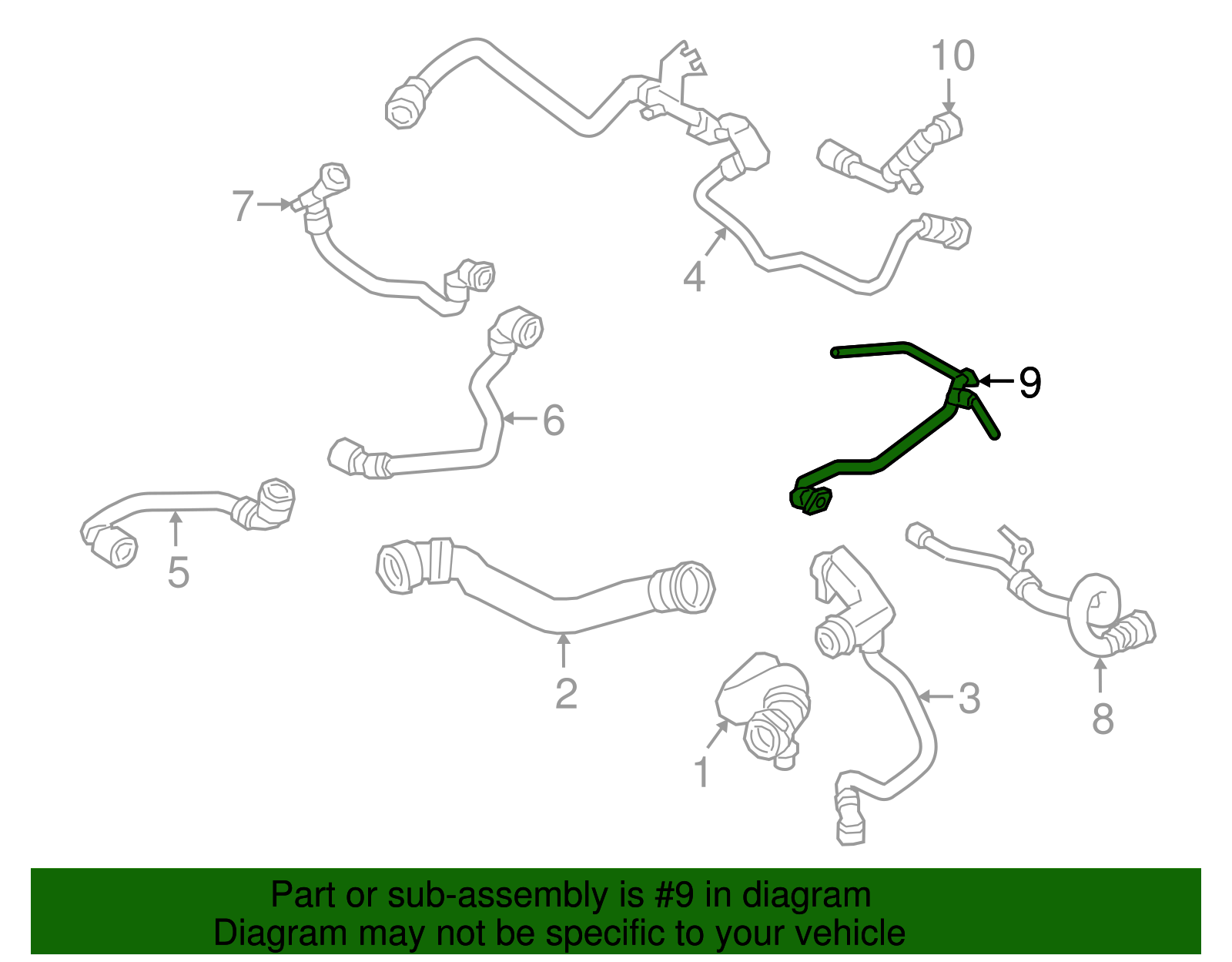 17128602666 - 2016-2019 BMW Overflow Hose (17-12-8-602-666) | BMW of ...