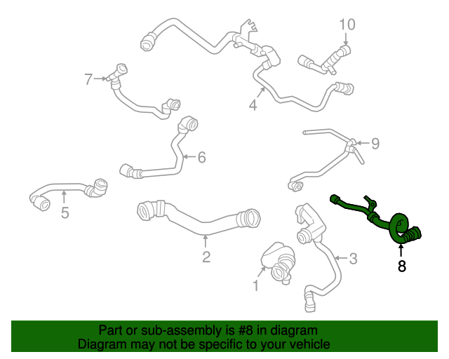 17128602670 - 2016-2019 BMW Reservoir Hose (17-12-8-602-670) | BMW of ...