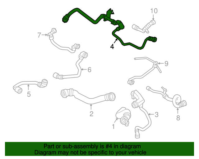 Genuine BMW 17-12-8-602-678 | Engine Coolant Hose | FREE Shipping on ...