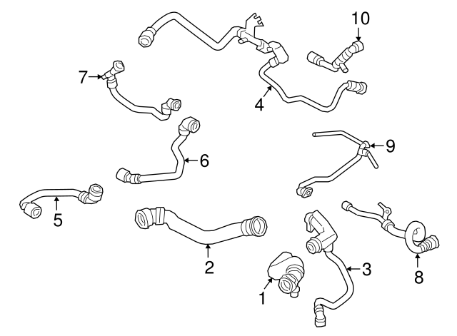 17128602666 - 2016-2019 BMW Overflow Hose (17-12-8-602-666) | BMW of ...