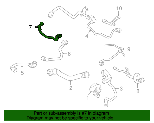 Genuine BMW 17-12-8-602-680 | Center Hose | FREE Shipping on Most ...