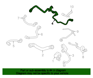 17128602678 - 2016-2020 BMW Engine Coolant Hose (17-12-8-602-678) | BMW ...