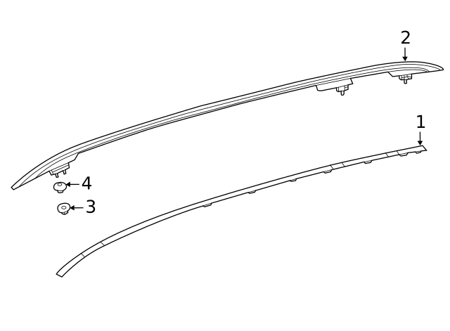 247-690-23-00 - Roof Molding 2020-2021 Mercedes-Benz GLB 250 | Mercedes ...