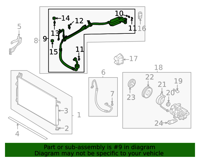 2022-2023 Hyundai Tucson Suction & Discharge Hose Assembly 97777-N9700 ...