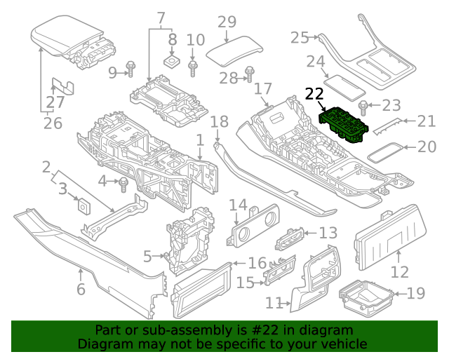4M8-862-533-E-6PS - Console Cup Holder 2021-2023 Audi | AutoNationParts.com