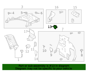 Genuine Toyota Hole Cover part# 64974-0E010-C1 for 2020-2025 Toyota ...