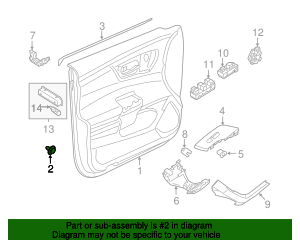 2007-2021 Nissan Door Trim Panel Clip 01553-30001 | GetOEMParts.com