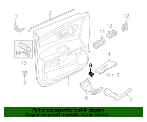 2007-2021 Nissan Door Trim Panel Grommet 01281-01371 | Nissan Parts Plus