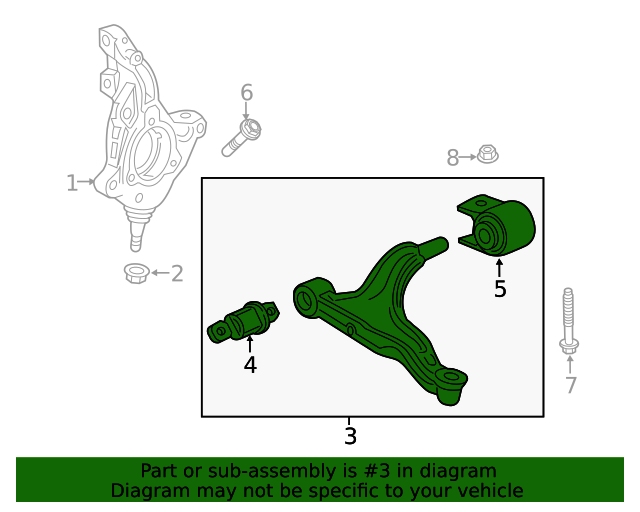 2024 Cadillac XT4 W (S)Arm 42864415 GM | GMPartsDirect.com