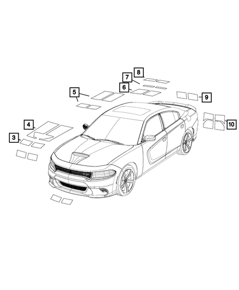 Decals and Tape strips for 2023 Dodge Charger | Mopar eStore