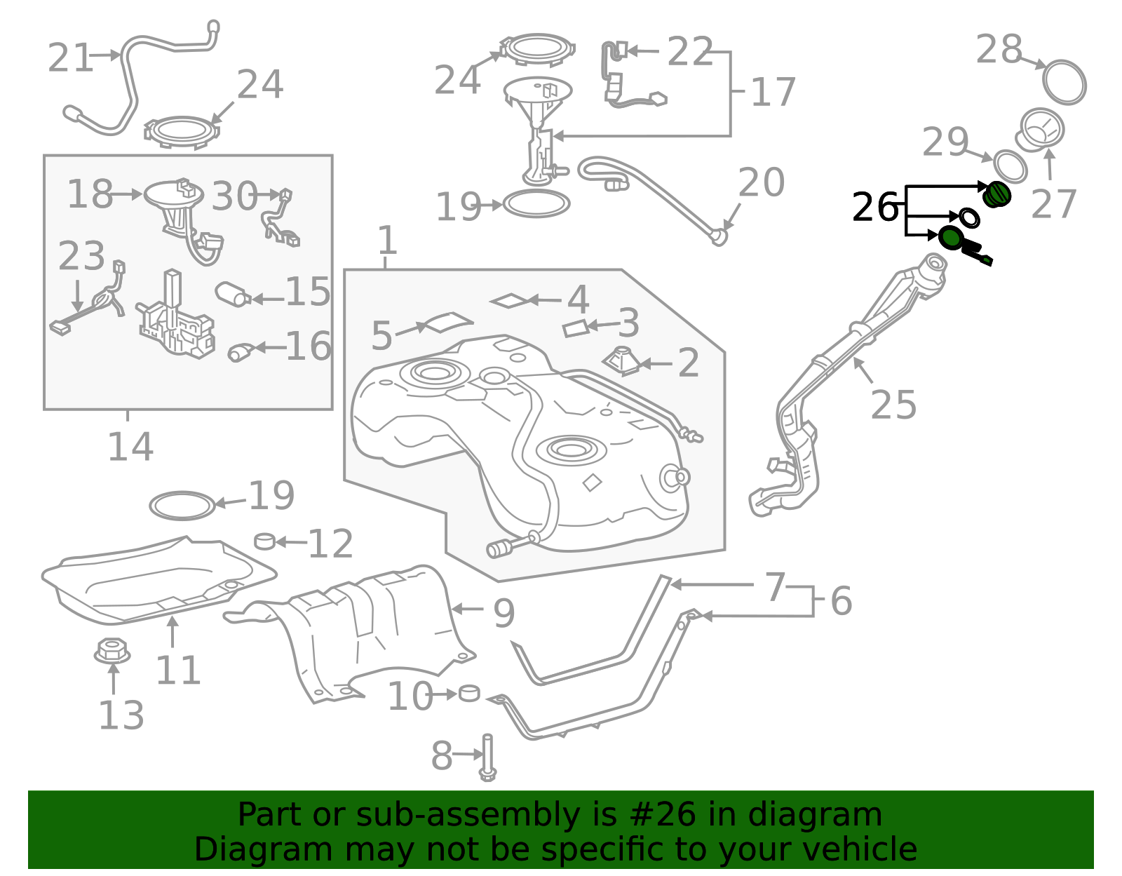 2014-2025 Toyota Fuel Tank Cap 77300-53030 | Toyota Parts Center