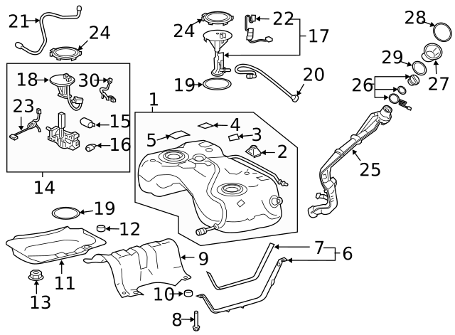 2019-2023 Toyota RAV4 Fuel Pump Assembly 77020-0R061 | Toyota Parts Center