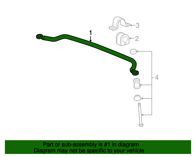 2005-2009 Buick LaCrosse Front Suspension Stabilizer Shaft 25861195 GM ...