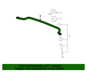 2005-2009 Buick LaCrosse Front Suspension Stabilizer Shaft 25861195 GM ...