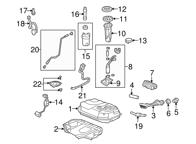 2006-2009 Honda S2000 Filter Set, Fuel 16010-SDG-H00 | Honda Parts Direct