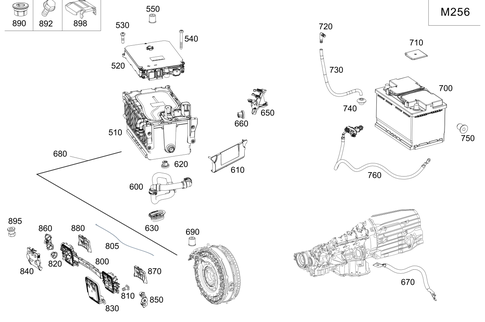 Battery, Starter/Alternator Cable for 2021 Mercedes-Benz AMG GT 53 ...