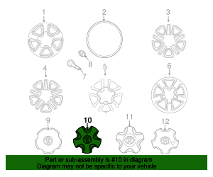 42603-60570 - Wheel Cap 2003-2004 Toyota Land Cruiser | AutoNationParts.com