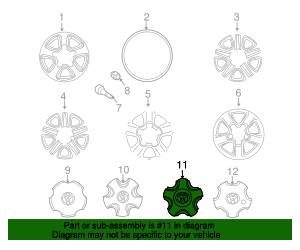 42603-60671 - Wheel Cap 2005-2006 Toyota Land Cruiser | AutoNation Parts
