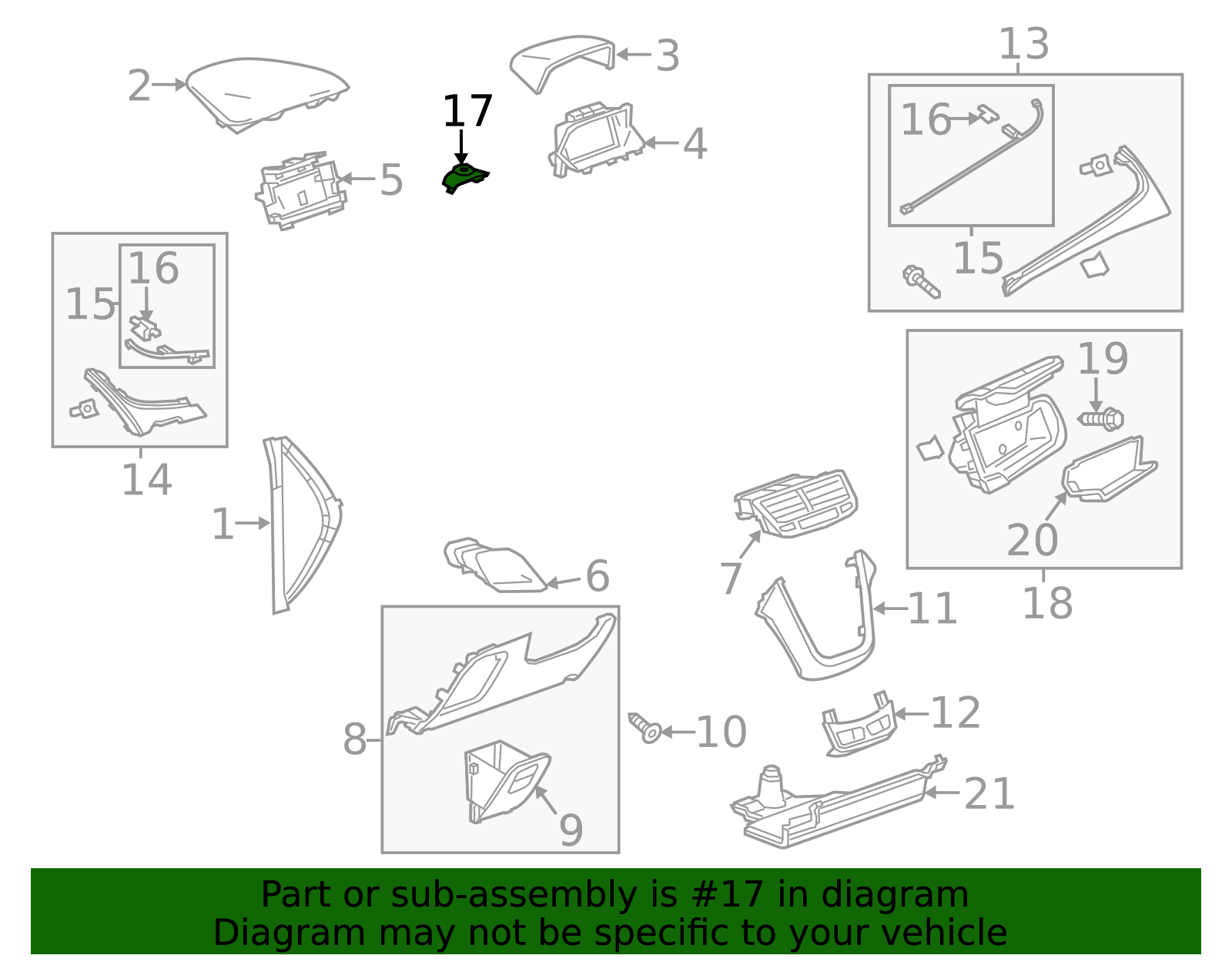Bezel-Sun Load Temp Sen *Cocoa 95316142 | GM Parts Center
