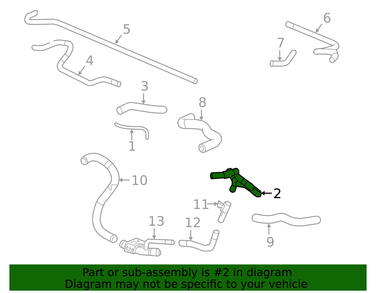 19107-5AA-A00 - Reservoir Hose 2016-2021 Honda Civic | Honda Parts Online