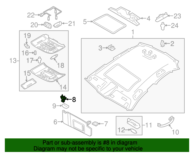 2005-2023 Audi Visor Bracket 4G0-857-562-A-4PK | Audi USA Parts