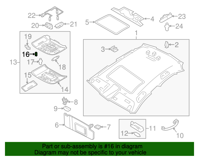 4F0-947-117 - Overhead Lamp Spring 2005-2018 Audi | Audi OEM Parts