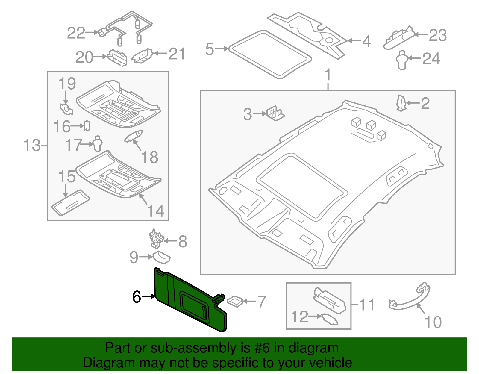 4G0-857-551-M-HF6 - High-Quality Sun Visor for 2017-2018 Audi ...