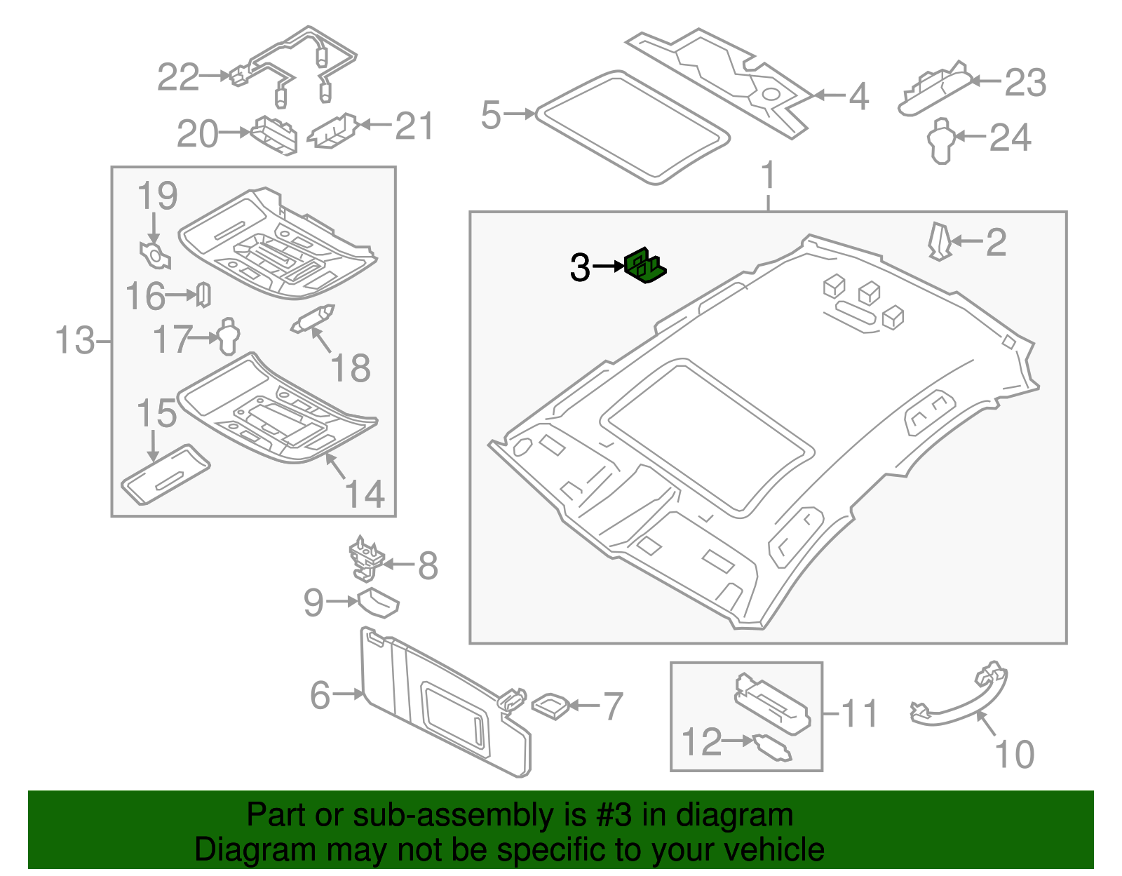 8D0-867-549-C - Headliner Clip 1998-2018 Audi | Audi OEM Parts