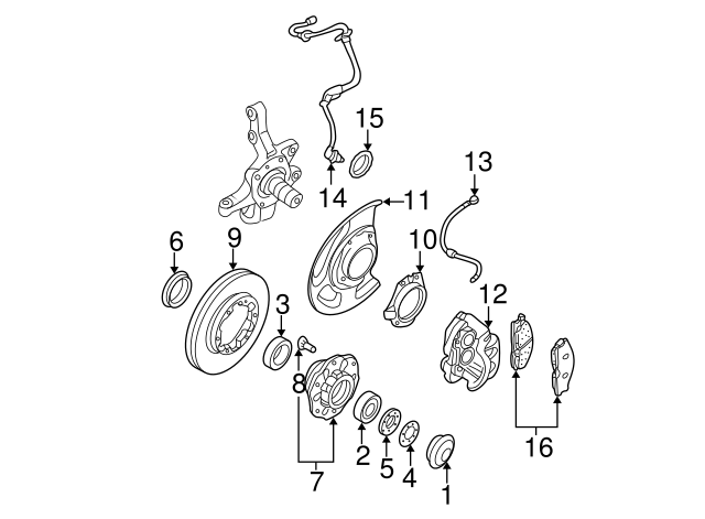 2002-2004 Nissan Pathfinder Wheel Bearing 40215-2S600 | Nissan Parts Store