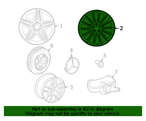 167-401-34-00-7X23 - Wheel Alloy 21 AMG multi-spoke - Black - 10 x 21 ...