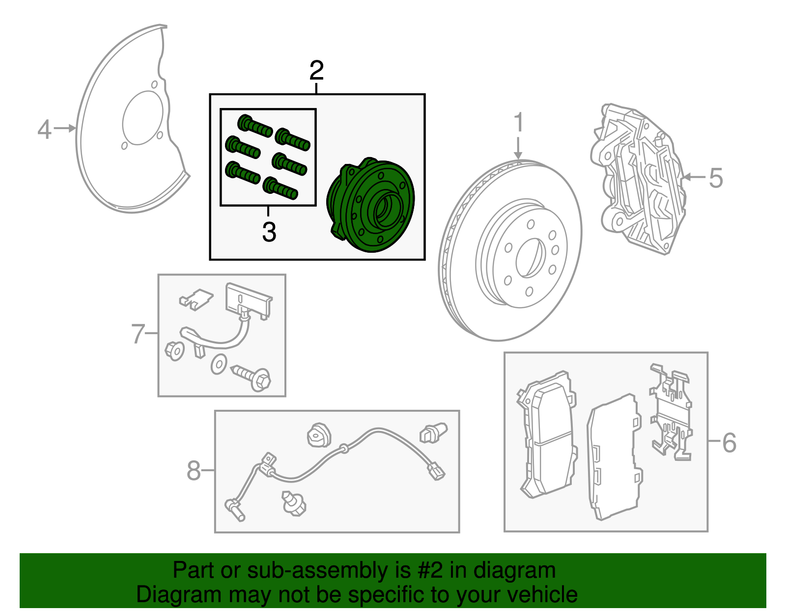 2015-2022 GM Hub & Bearing 84654063 GM | GMPartsDirect.com