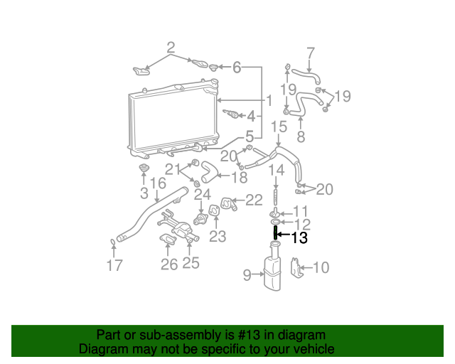 2001-2008 Hyundai Reservoir Hose 25443-2D310 | OEM Parts Quick