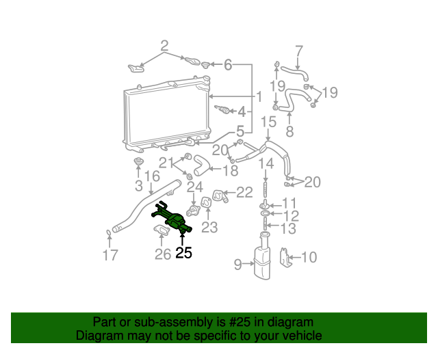 25620-23501 - Thermostat Housing - 2001-2006 Hyundai | OEM Parts Quick