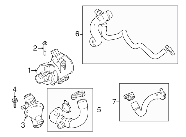 2013-2018 BMW Coolant hose 17-12-7-646-155 | AutoNation Parts