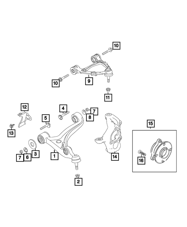 MOPAR GENUINE LOWER CONTROL ARM - 68313971AA - 68313971AA | Mopar ...