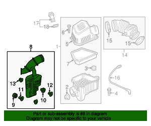 2010-2017 GM Intake Air Front Duct 23497383 | AutoNationParts.com